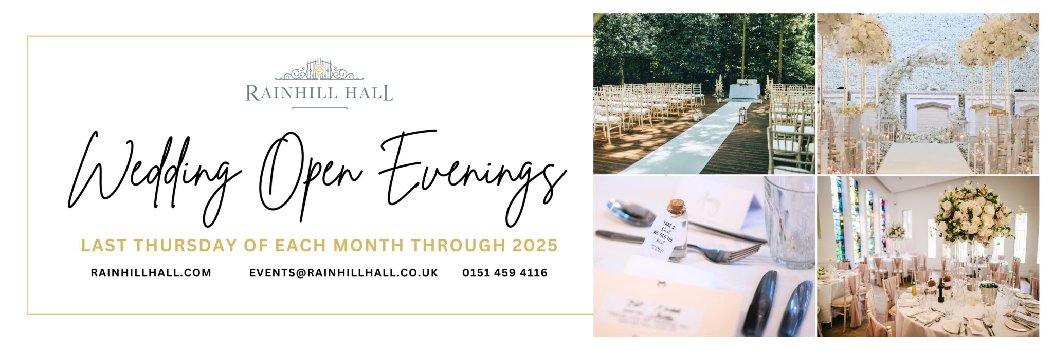 Wedding Open Evening at Rainhill Hall – Little White Books